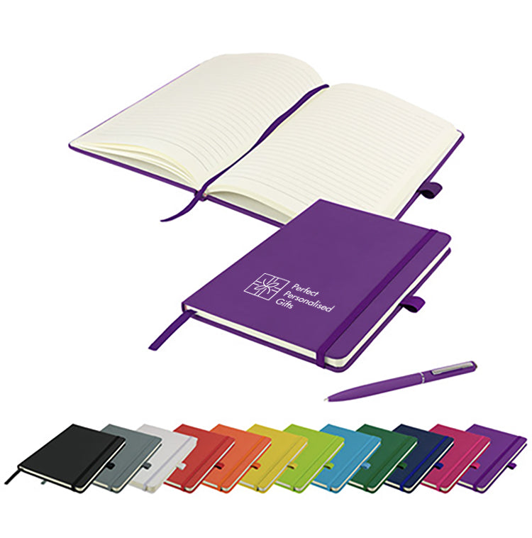 Soft feel PU Leather A5 Notebook – Perfect Branded Gifts